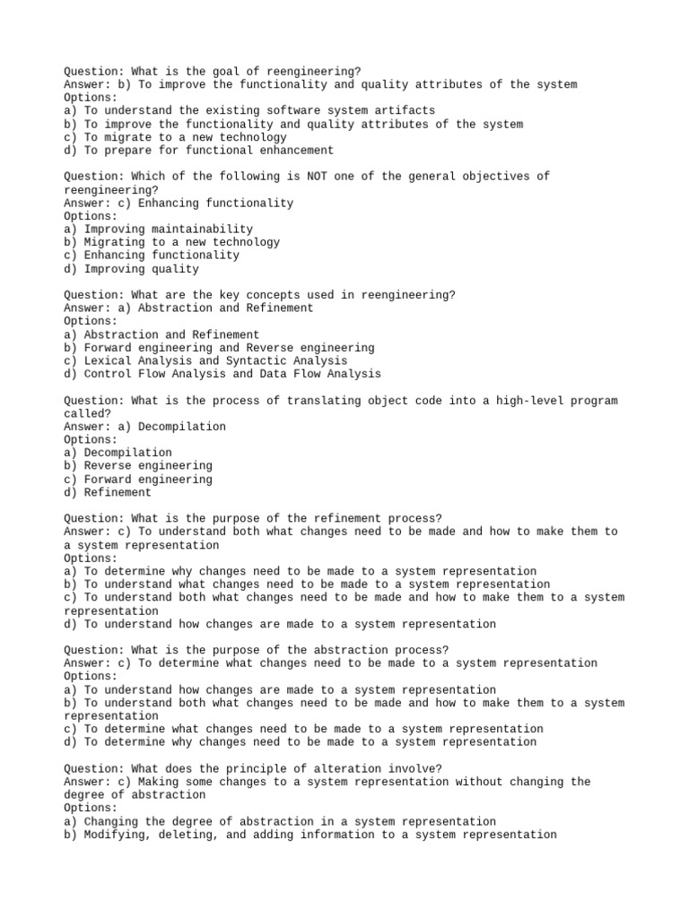Reengineering | PDF | Parsing | Computer Science
