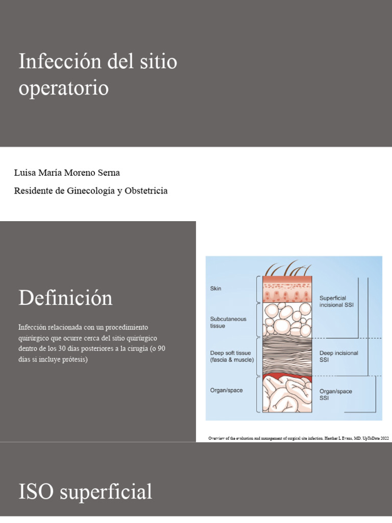 Infección Del Sitio Operatorio | PDF | Cirugía | Herida