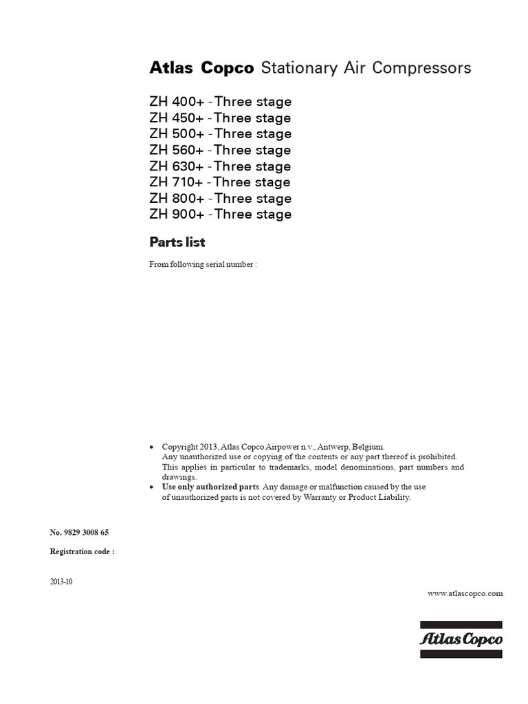 Atlas Copco: Stationary Air Compressors | PDF | Screw | Pipe (Fluid ...