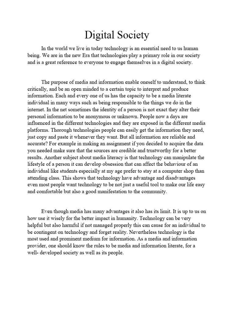 Digital Society | PDF