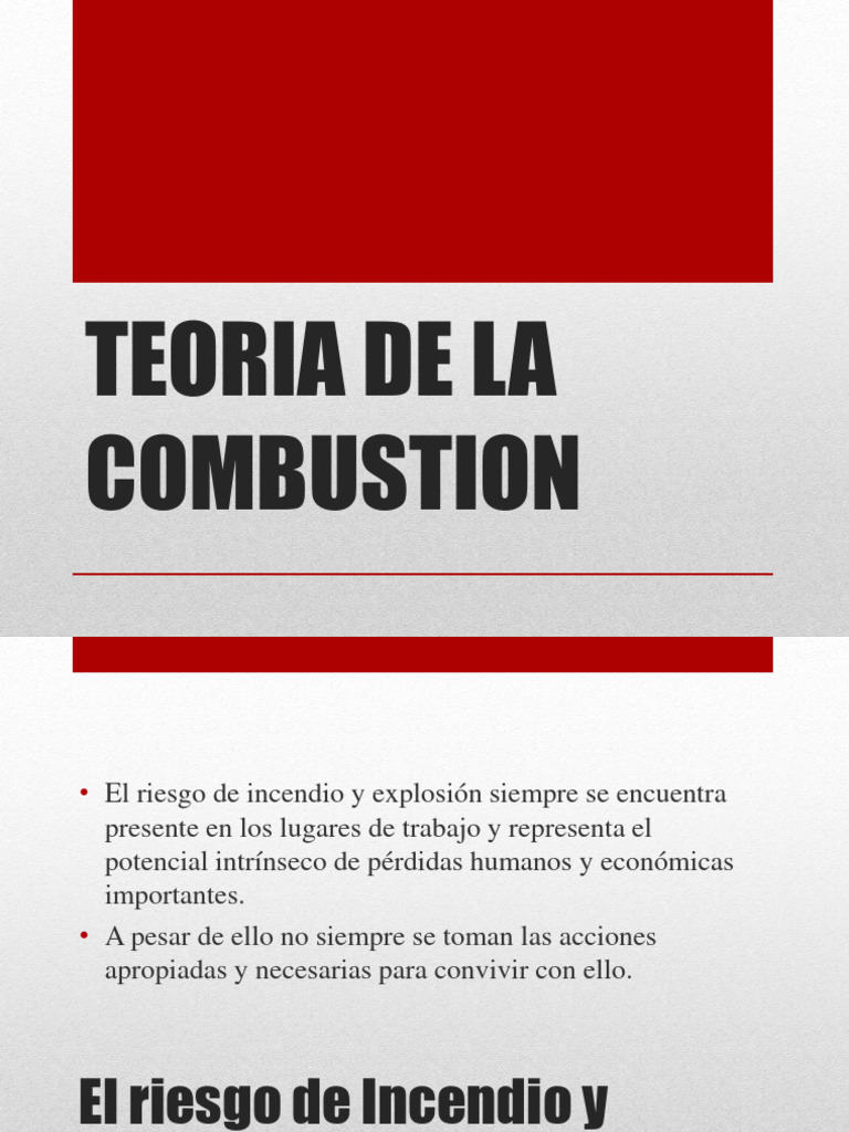 Teoria de La Combustion | PDF | Combustión | Redox