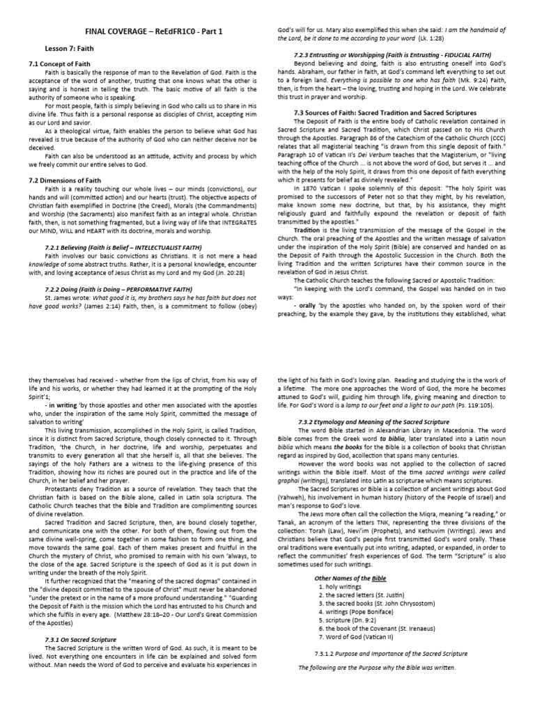 Part-1-Faith-FINAL-COVERAGE 2 | PDF | Bible | Old Testament Part-1-Faith-FINAL-COVERAGE 2 | PDF | Bible | Old Testament