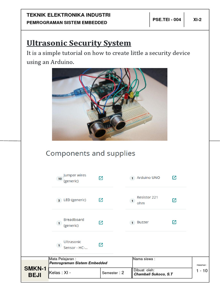 New - Revisi - Jobsheet 4 - Ultrasonik | PDF | Technology & Engineering