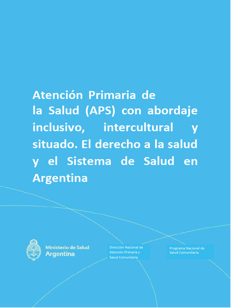 Aps Abordaje Inclusivo Intercultural Situado Derecho A La Salud Sistema de Salud Argentina | PDF ...