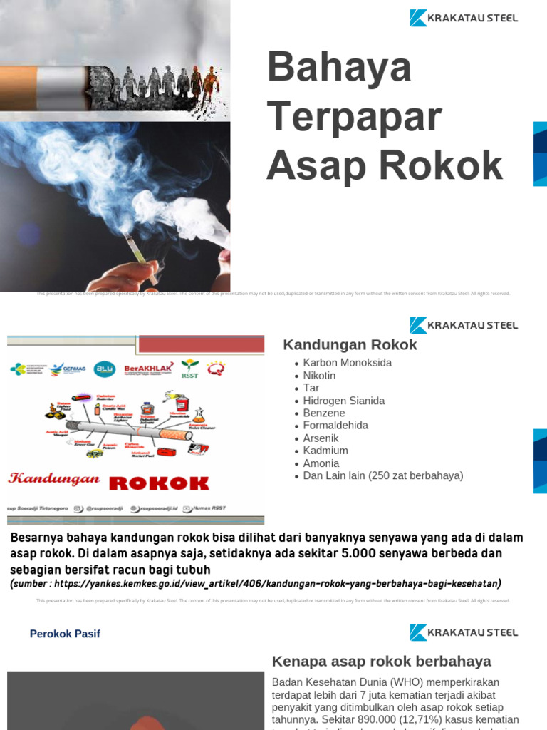 56-K3 - Bahaya Asap Rokok - PPTX - 20240125 - 090517 - 0000 | PDF