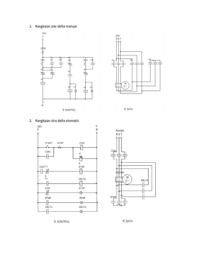 Rangkaian Star Delta Manual | PDF