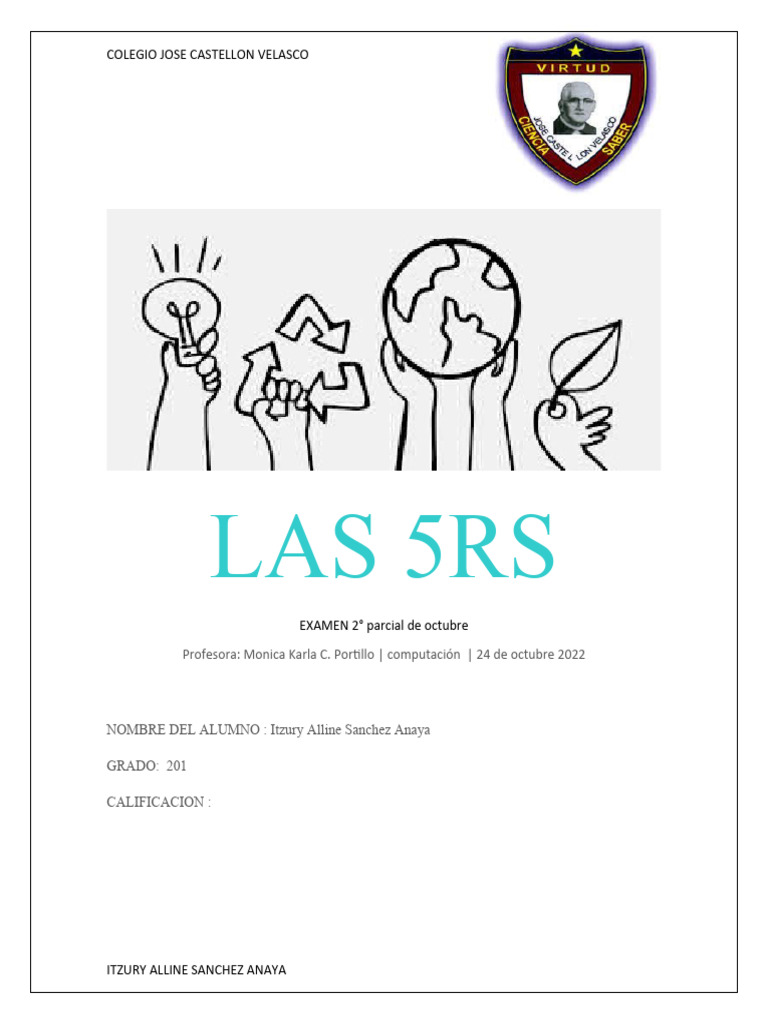 Estrategias de Reciclaje y 5Rs en Escuela | PDF | Residuos | Reciclaje