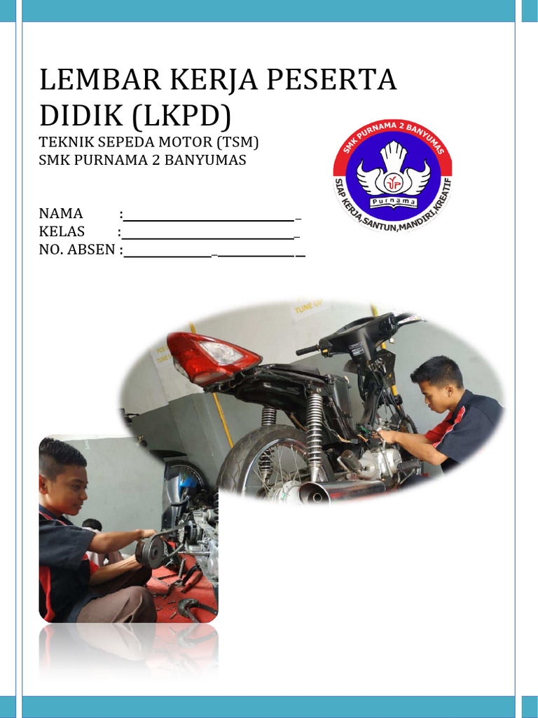 LKPD Prakt CVT Teknik Sepeda Motor Kurikulum Merdeka | PDF