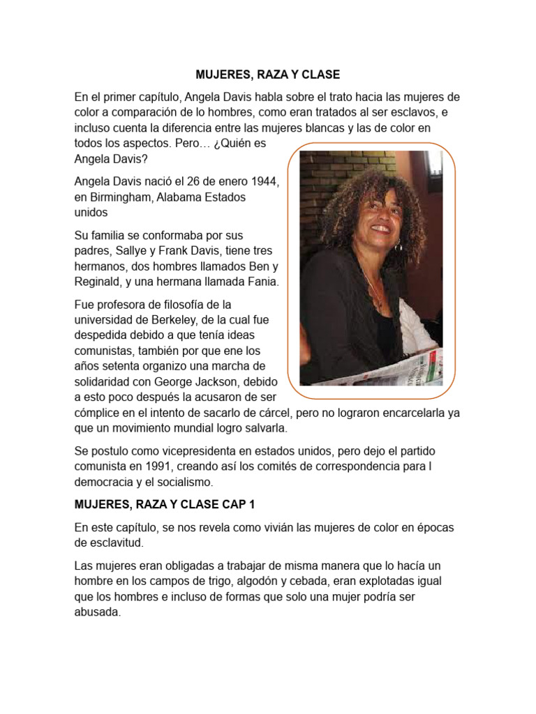 Reseña Mujeres, Raza y Clase | PDF | Esclavitud