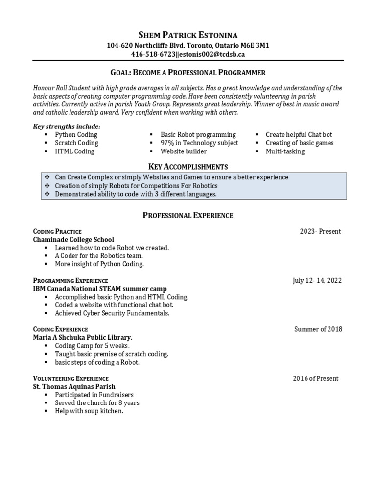 Shems Resume | Download Free PDF | Computer Programming | Programmer
