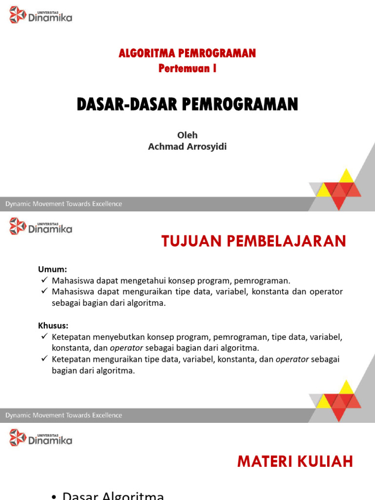 M1 - Algoritma Pemrograman | PDF