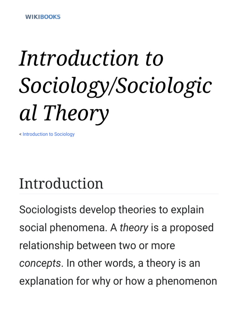 Introduction To Sociology - Sociological Theory - Wikibooks, Open Books ...