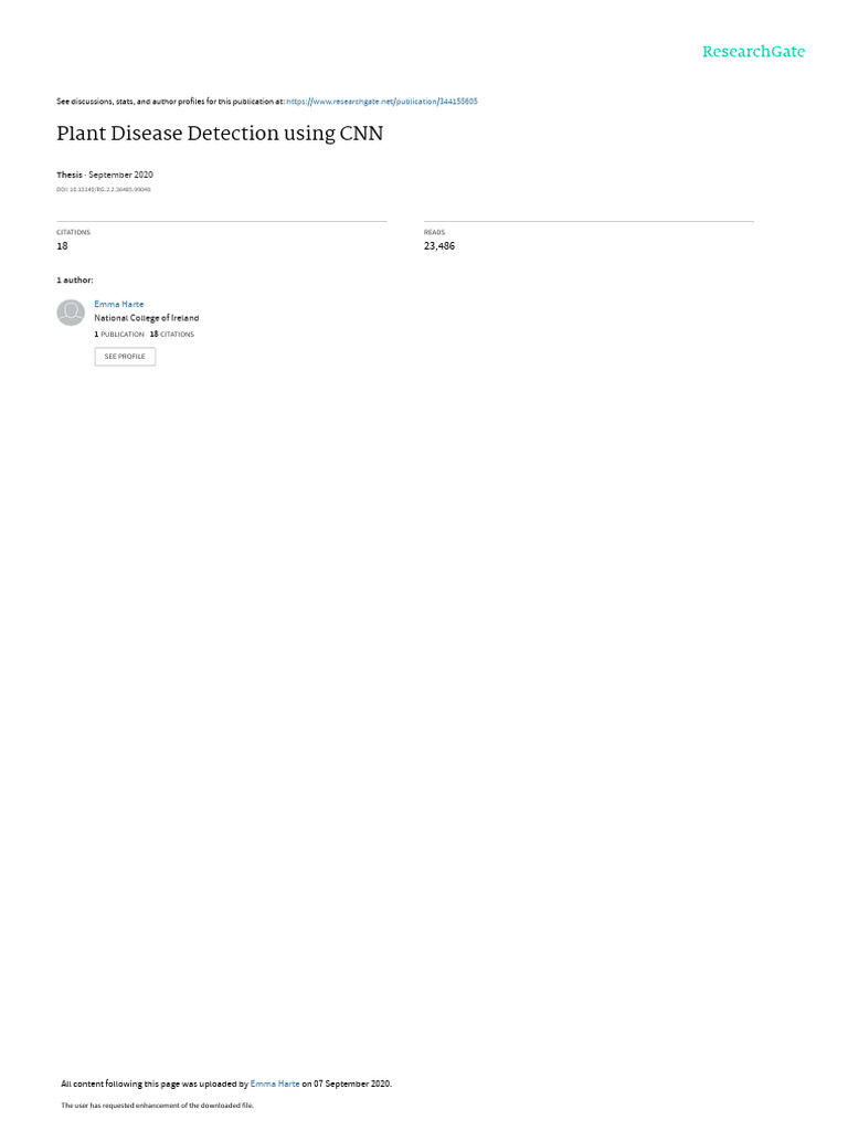Plant Disease Detection by CNN | PDF | Computing