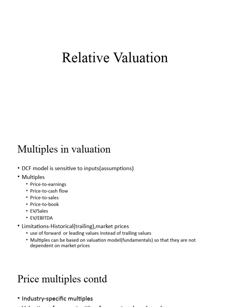 relative valuation 2023 | PDF