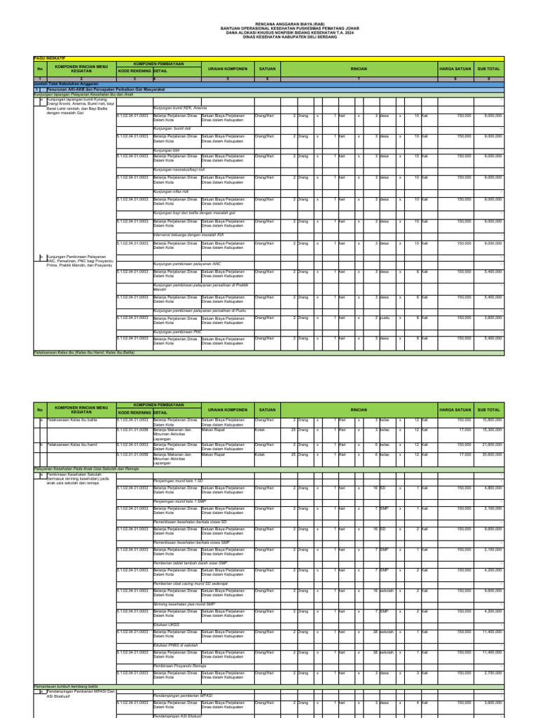 Rab Bok Puskesmas P.johar 2024 | PDF