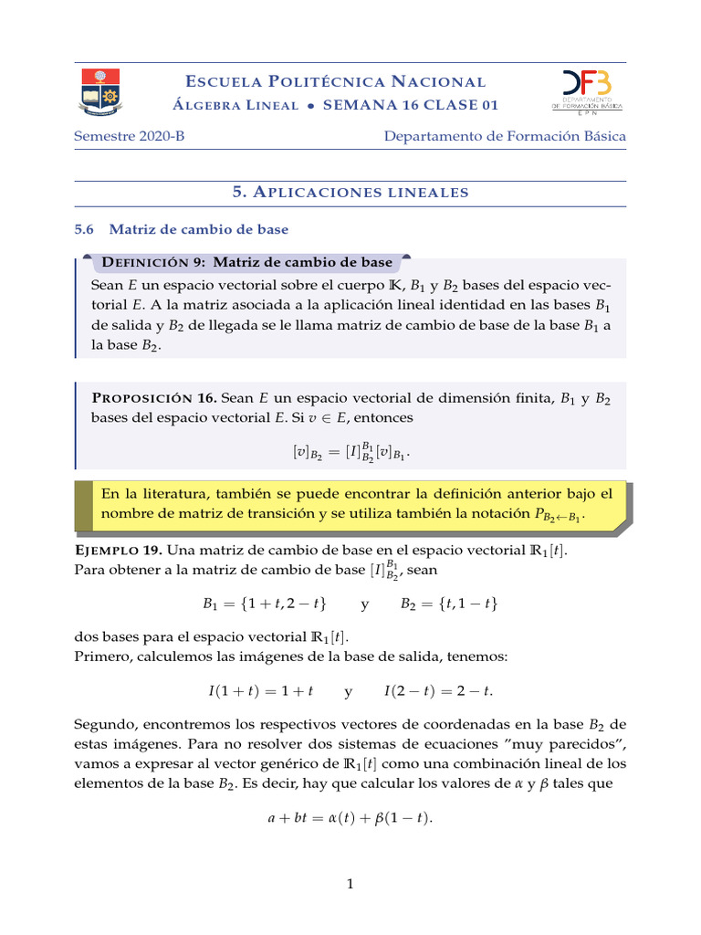 S16C1 | PDF | Base (álgebra lineal) | Espacio vectorial