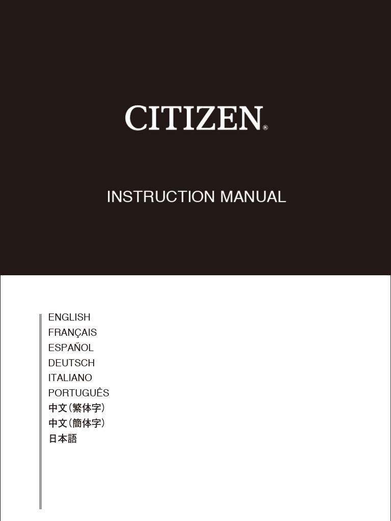 Citizen Manual 9170 - EN | PDF | Materials
