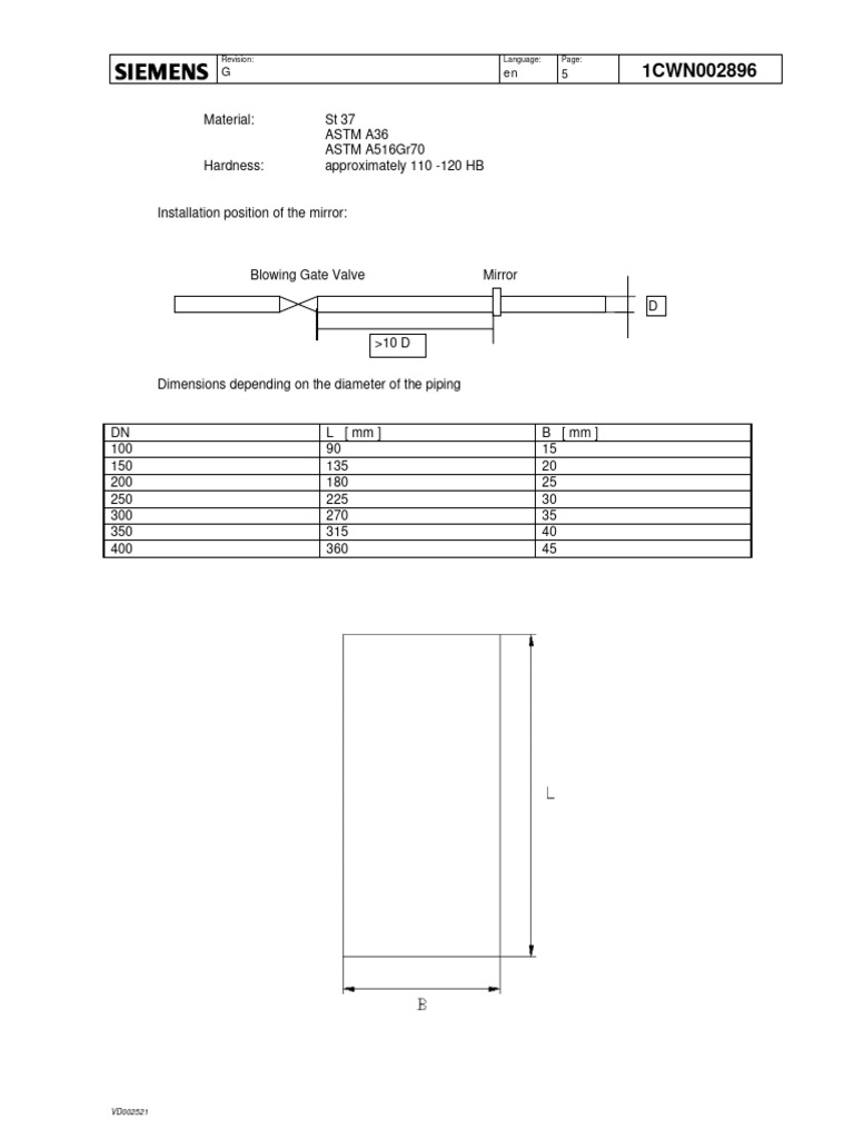 6261 - Steam Blowing Target Plate | PDF | Mirror | Mechanical Engineering