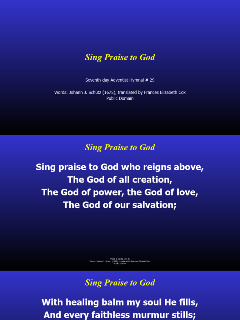 Sing Praise To God | PDF