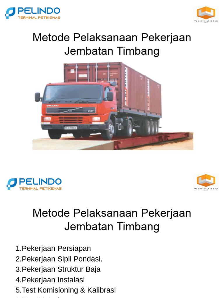 Metode Pemasangan Jembatan Timbang | PDF
