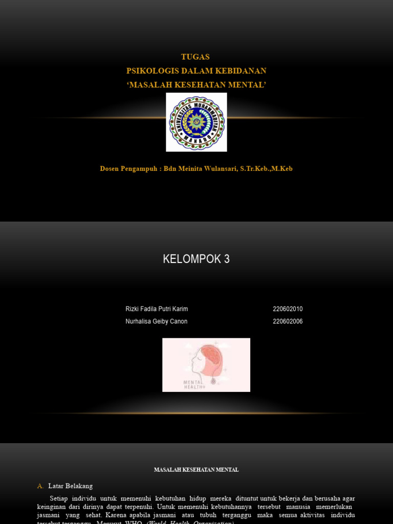 KEL III Psikologis Dalam Kebidanan-1 | PDF