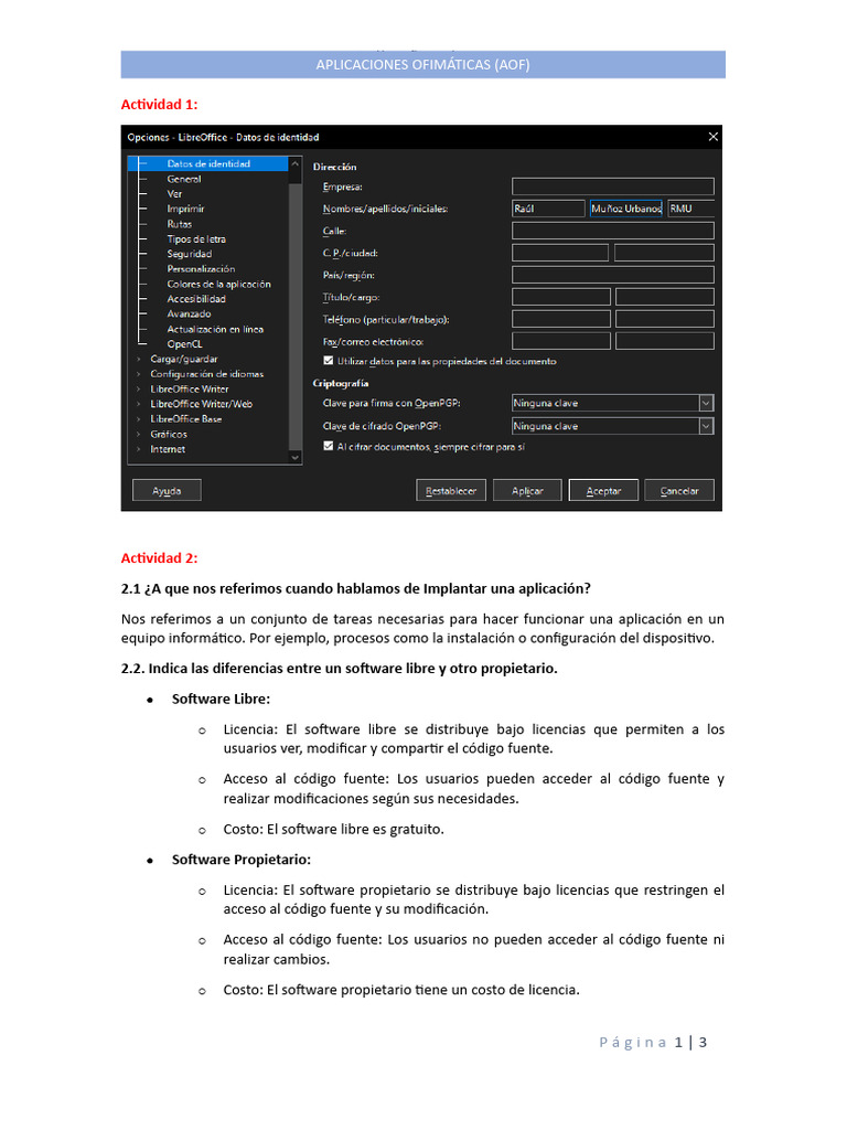 AOF01 Tarea | PDF | Microsoft Office | Software de la aplicacion