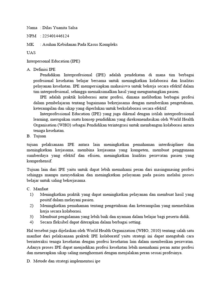 Uas Askeb Kompleks | PDF