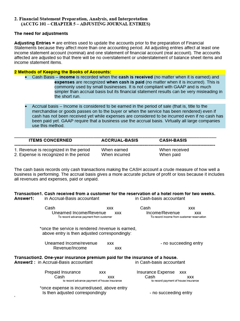 FABM1 Q2M1 Adjusting Entries1 | PDF | Deferral | Debits And Credits