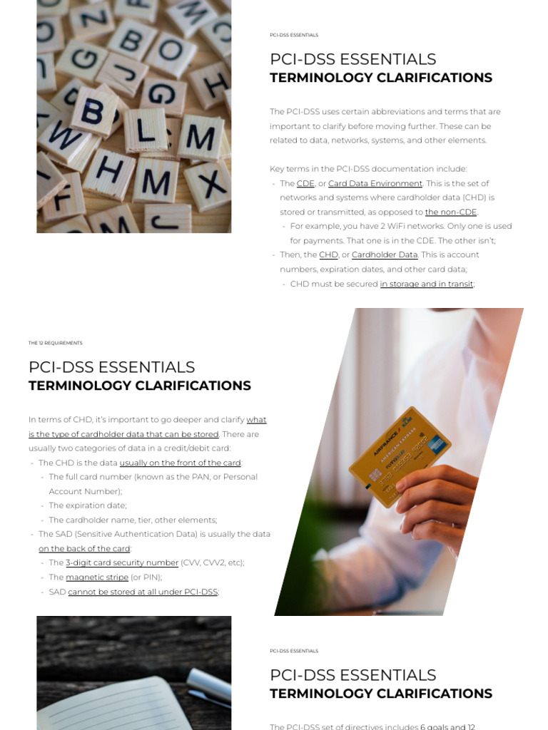 02 PCI-DSS Essentials - 02 Terminology Clarifications | PDF | Payment Card Industry Data ...