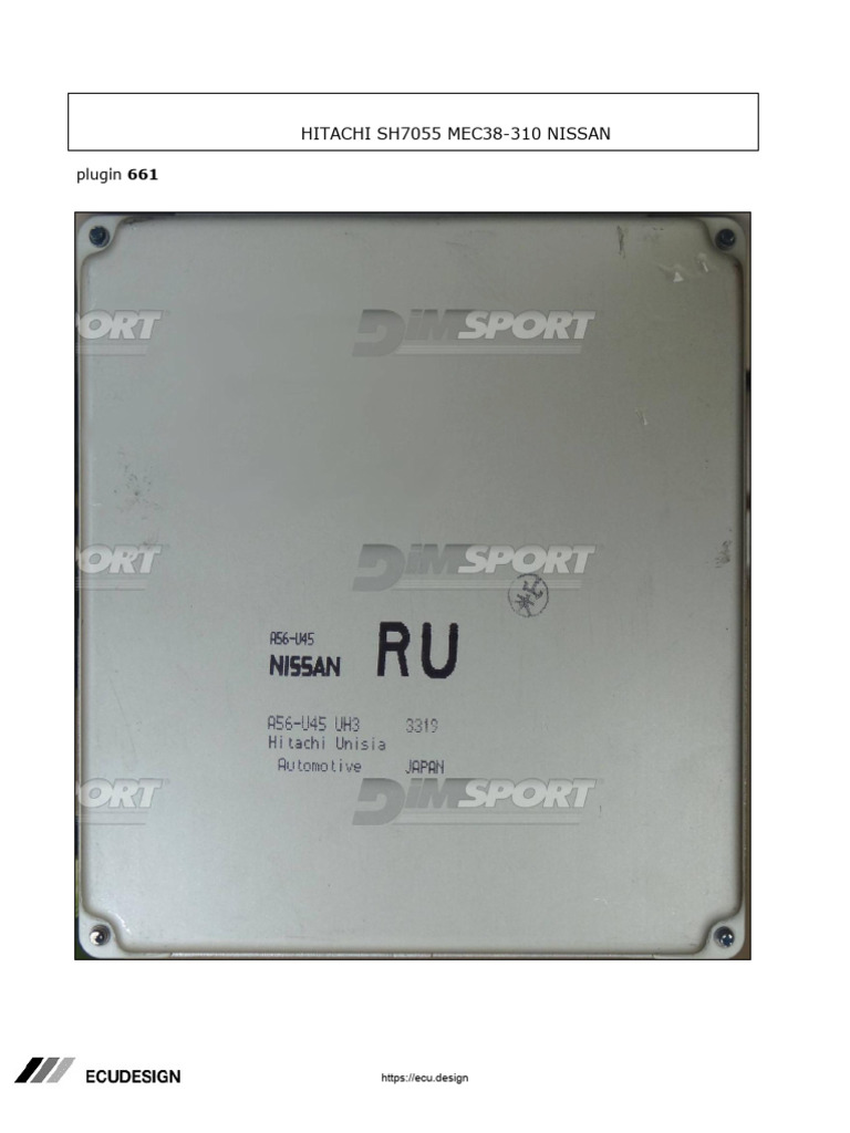 Hitachi SH7055 ECU Connection Guide | PDF