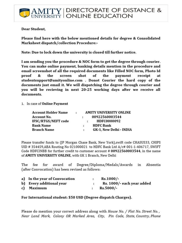 Degree Consolidated Mark Sheet Procedure | PDF