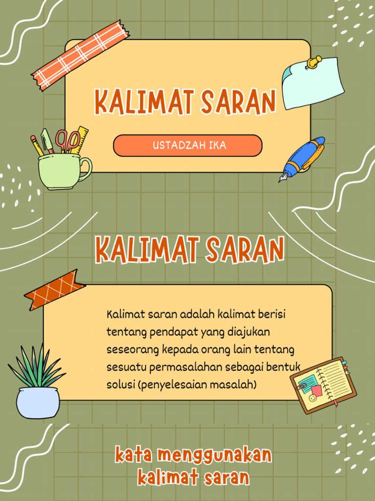 Kelas 3 Kalimat Saran | PDF