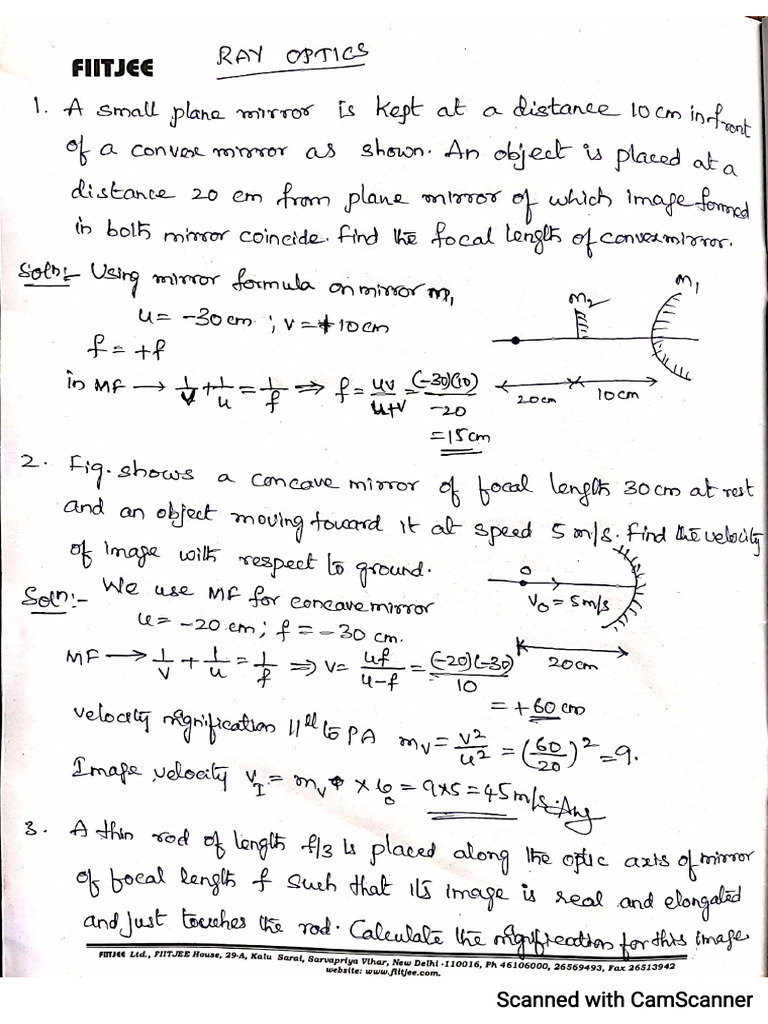 Ray Optics CPP | PDF Ray Optics CPP | PDF