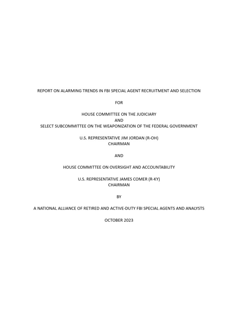 Report On FBI Special Agent Recruitment and Selection | PDF | Federal ...