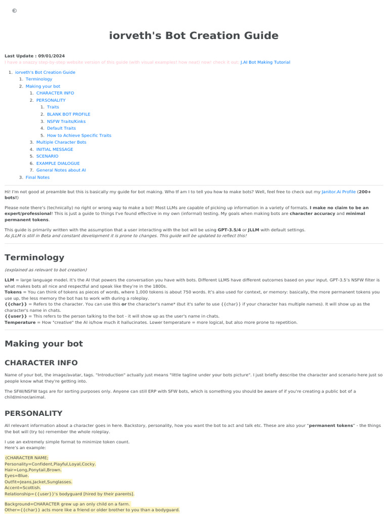 Iorveths Bot Creation Guide | PDF | Artificial Intelligence ...