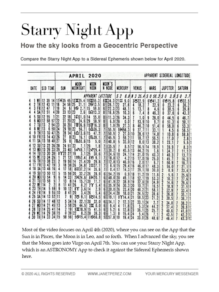 1 Starry Night App Example | PDF