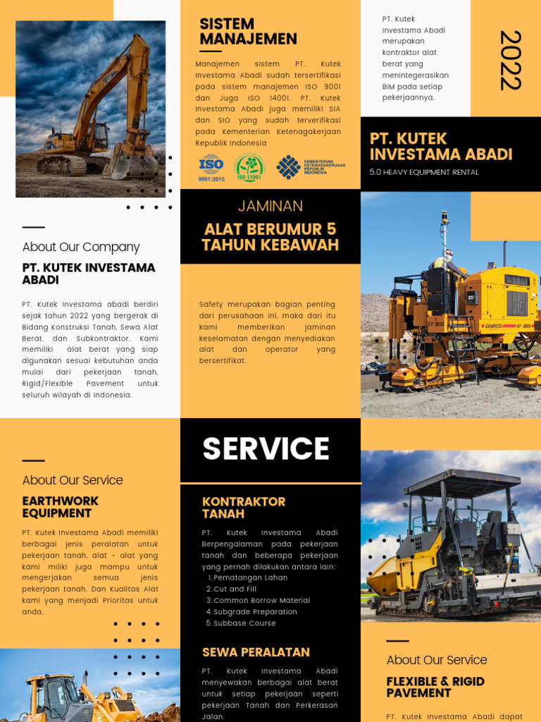 Brosur Alat Berat - Kelompok 4 - Pararel | PDF