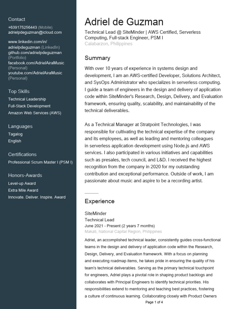Adriel's Profile | PDF | Scrum (Software Development) | Amazon Web Services