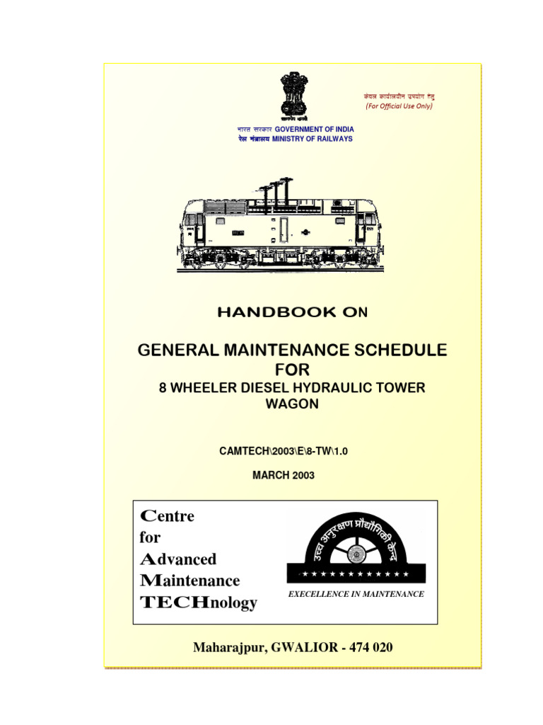 Handbook On General Maintenance Schedule For 8 Wheeler Diesel Hydraulic ...