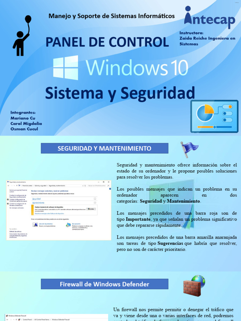 Panel de Control - Sistema y Seguridad | PDF