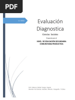 Formato Planificacion Evaluación Diagnóstica 2025-2026 | PDF | Aprendizaje | Plan de estudios