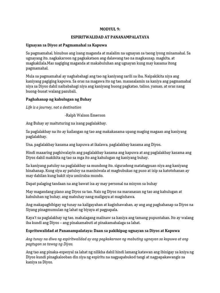 3Q Modyul 9 12 | PDF