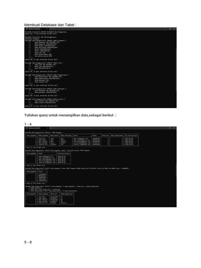 Gilang Eka Pratama - 9) Latihan Multi Query | PDF