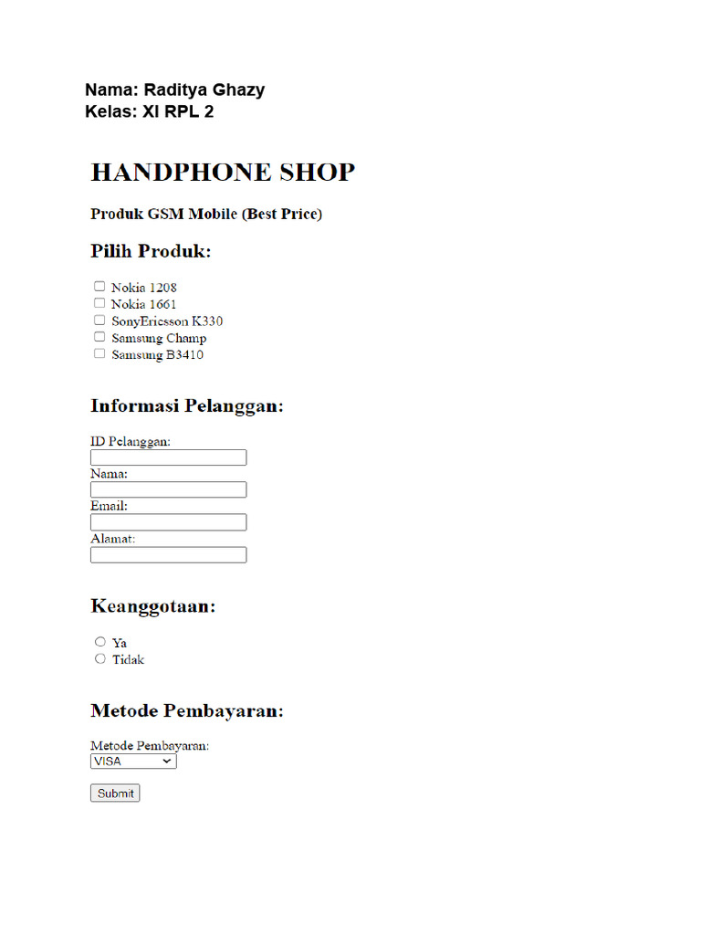 Radit Ghazy - 12) Penanganan Form | PDF | Telecommunications | Mobile Telecommunications