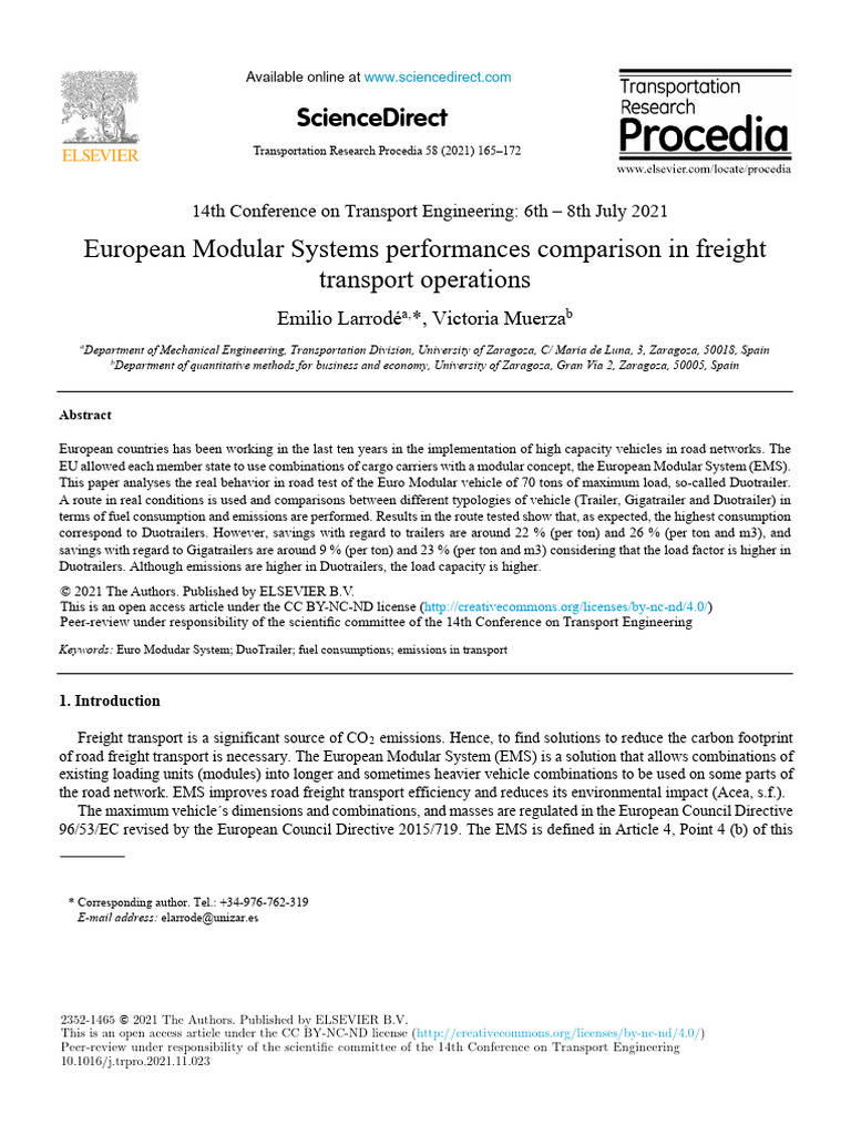 European Modular System in Freight Transport | PDF | Transport | Semi ...