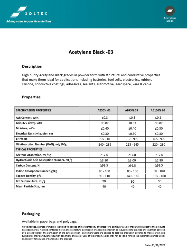 Acetylene Black - Soltex | Download Free PDF | Silicone | Materials Science