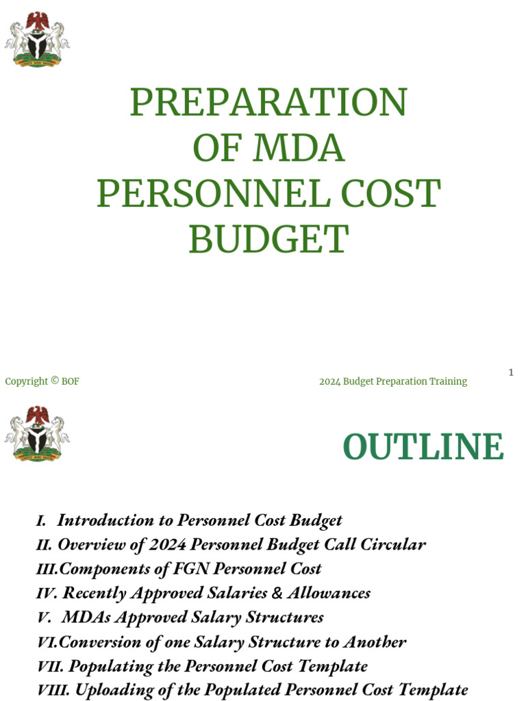 Preparation of MDA Personnel Costs 2024 | PDF | Payroll Tax | Economies