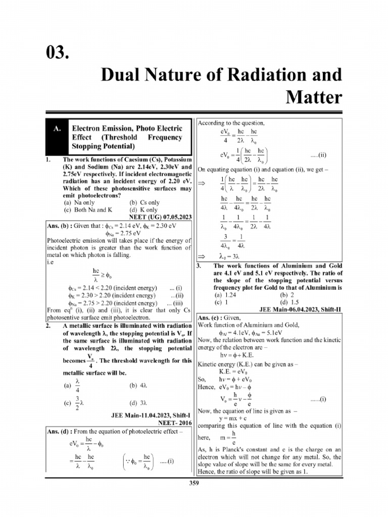 Dual Nature Assignment | PDF