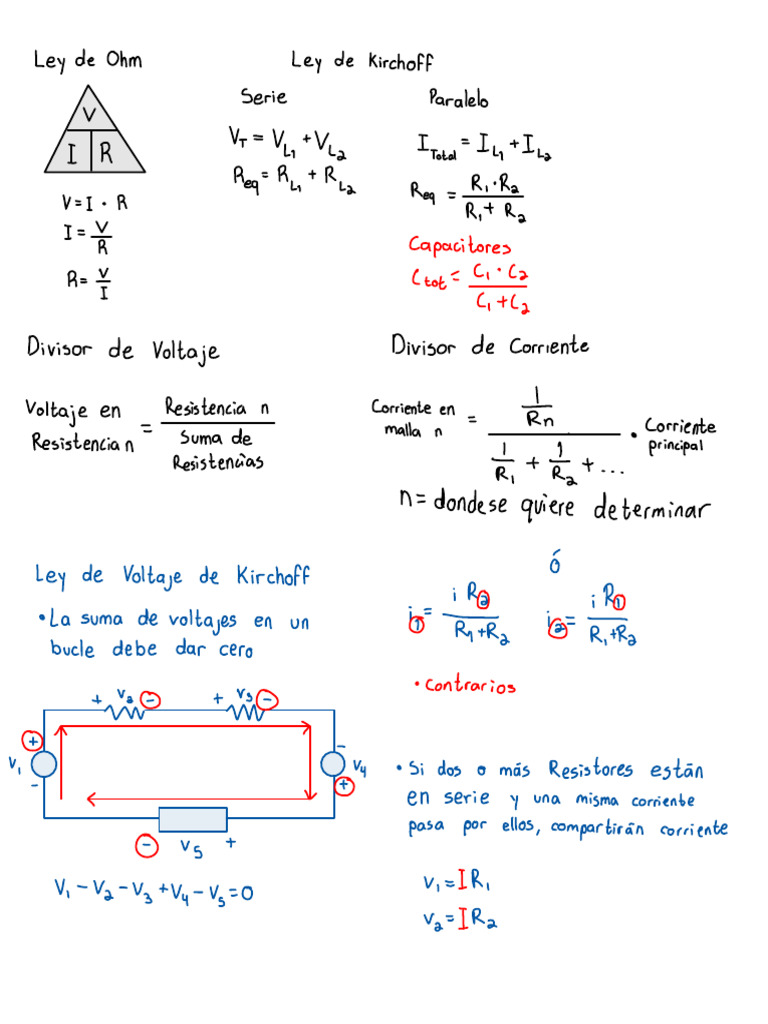 Formulario Circuitos Eléctricos | Descargar gratis PDF | Ciencia de los Materiales | Resistencia ...