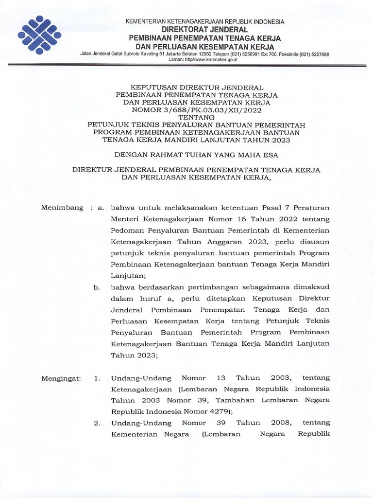 Petunjuk Teknis TKM Lanjutan 2023 | PDF